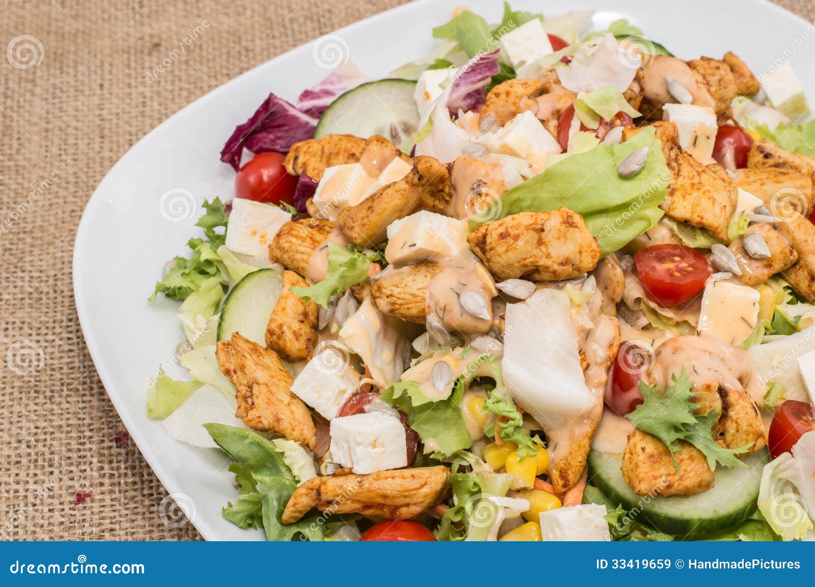 Chicken Salad (Macro View) stock image. Image of green - 33419659