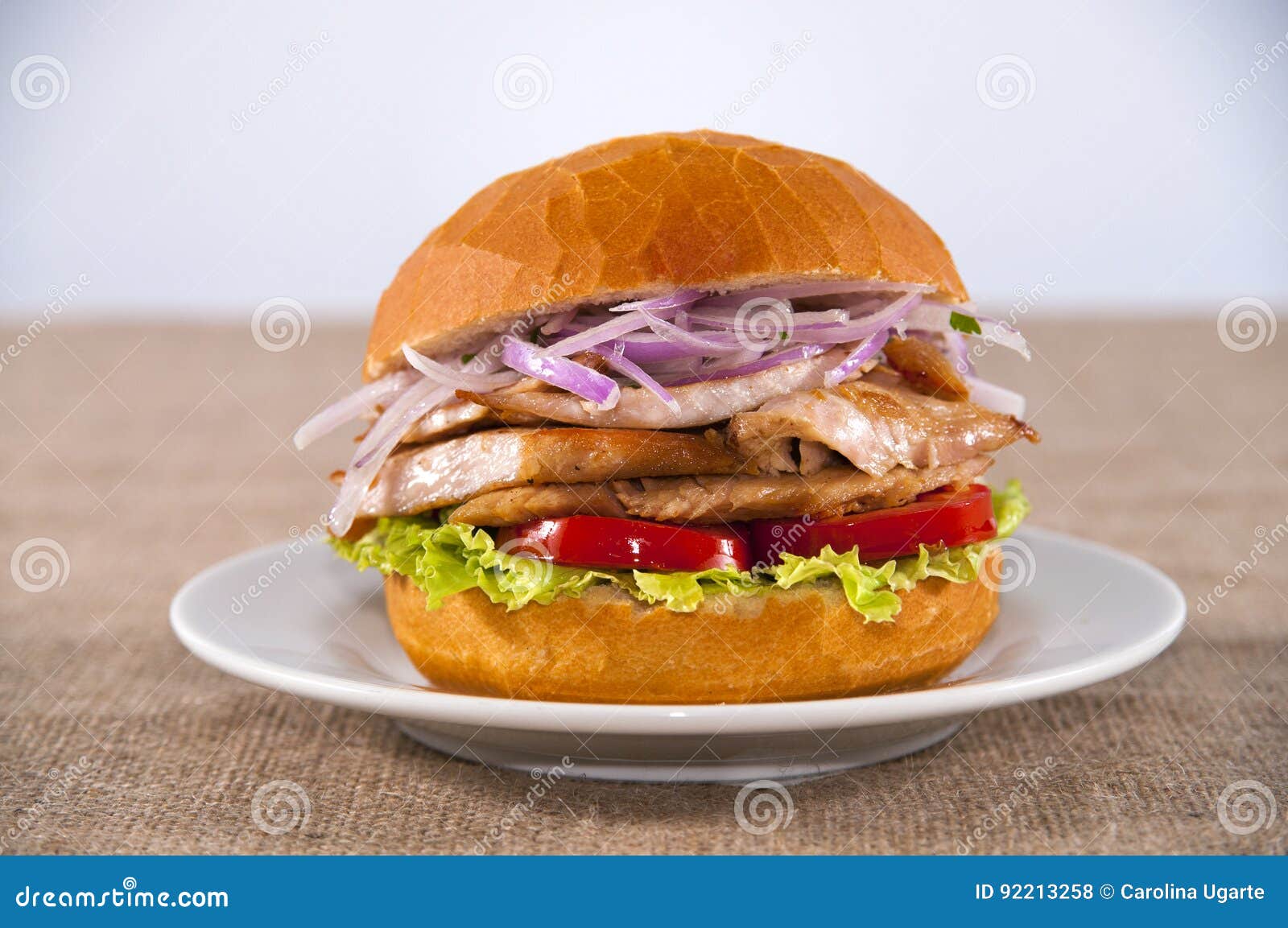 Chicken sandwich stock photo. Image of breakfast, baked - 92213258