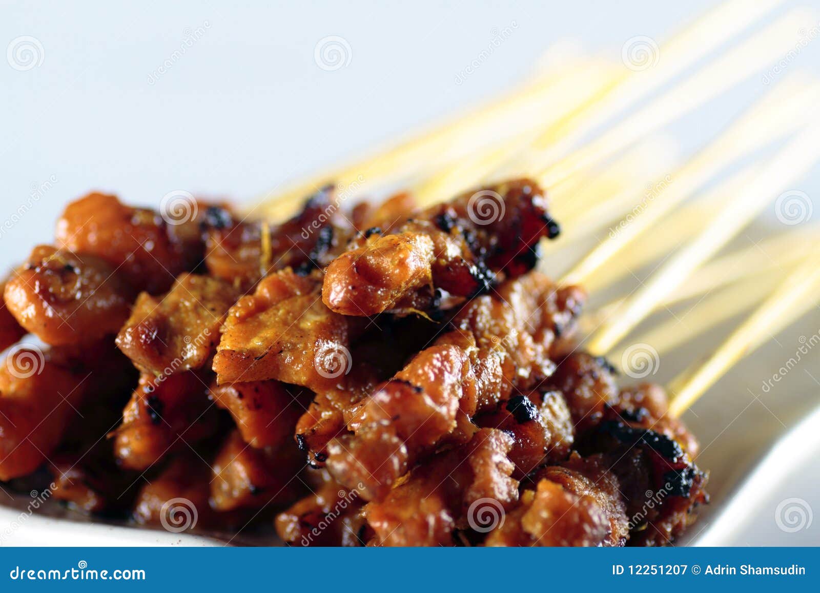 Chicken Satay stock image. Image of gourmet, satay, barbecue - 12251207
