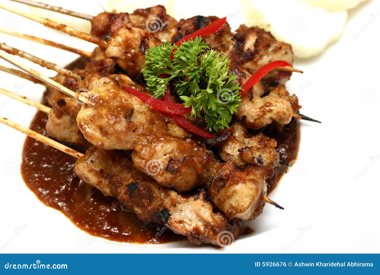 Chicken satay stock photo. Image of cooking, salad, meal - 5926676