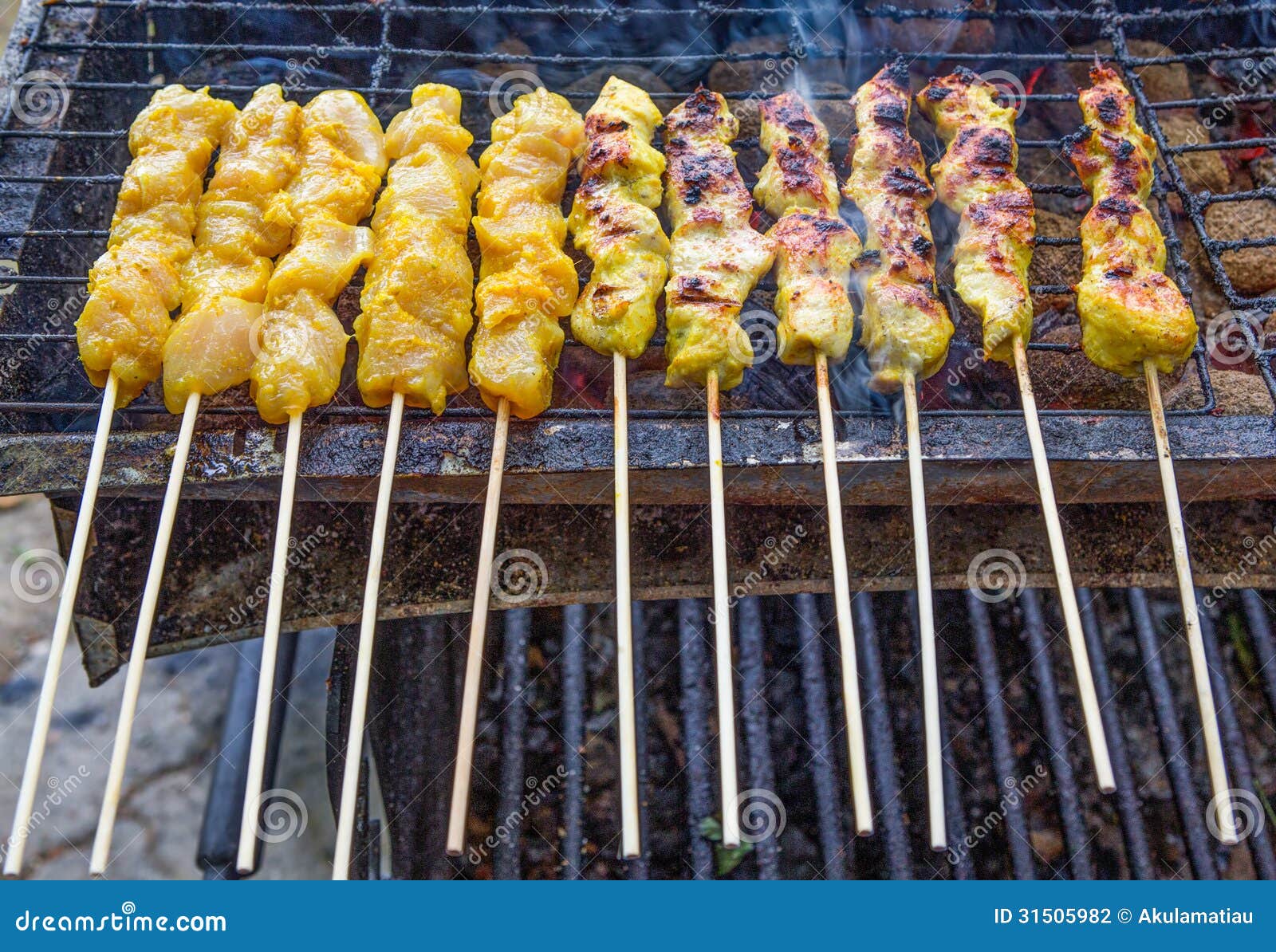 Chicken Satay stock photo. Image of delicious, appetizer - 31505982