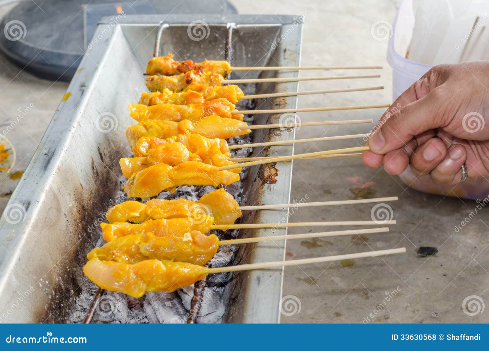 Chicken Satay stock photo. Image of orient, dish, asian - 33630568