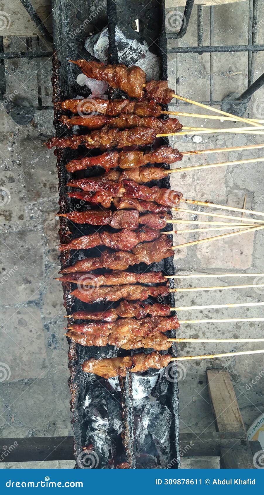 Chicken satay 6 stock image. Image of culinary, meat - 309878611