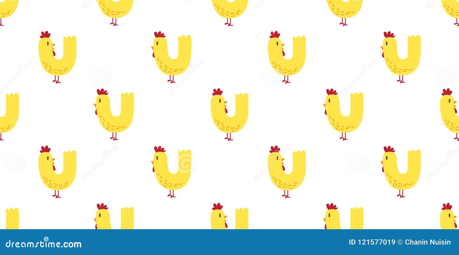 Chicken Seamless Pattern Vector Rooster Background Isolated Wallpaper ...
