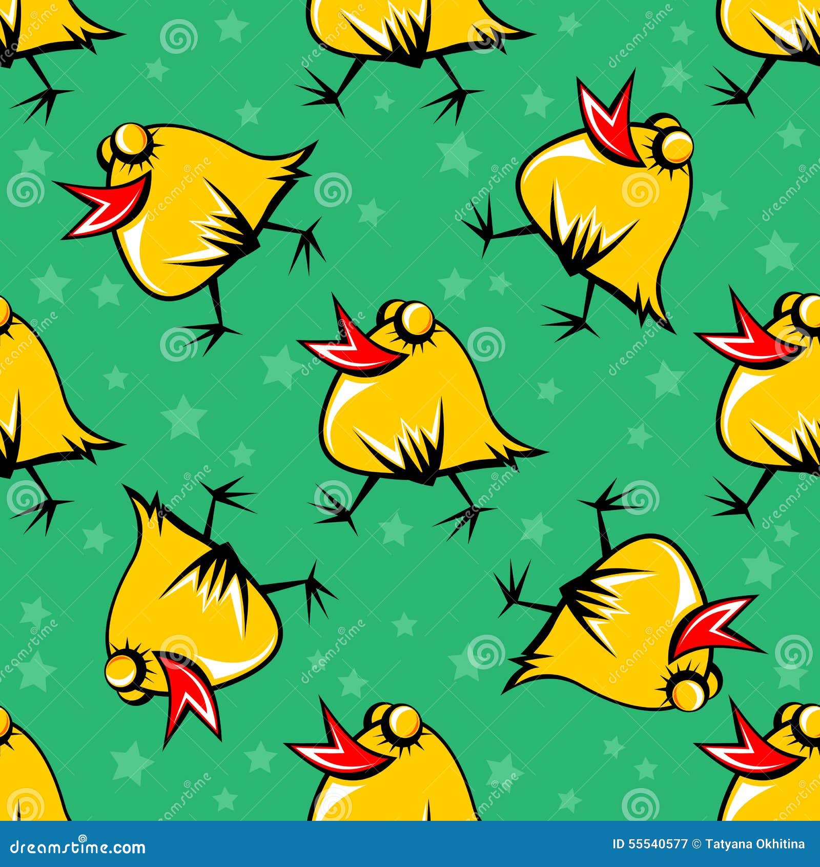 Chicken seamless pattern stock vector. Illustration of element - 55540577