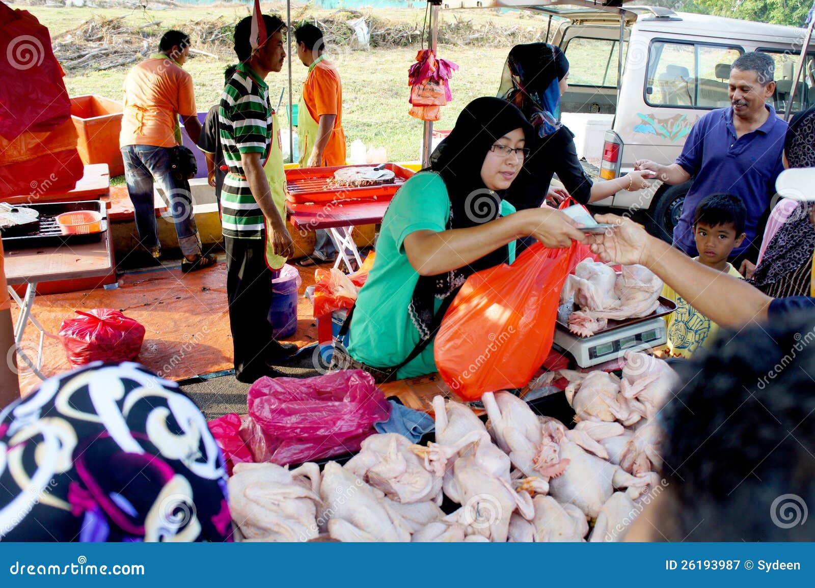 Chicken seller editorial photography. Image of store - 26193987