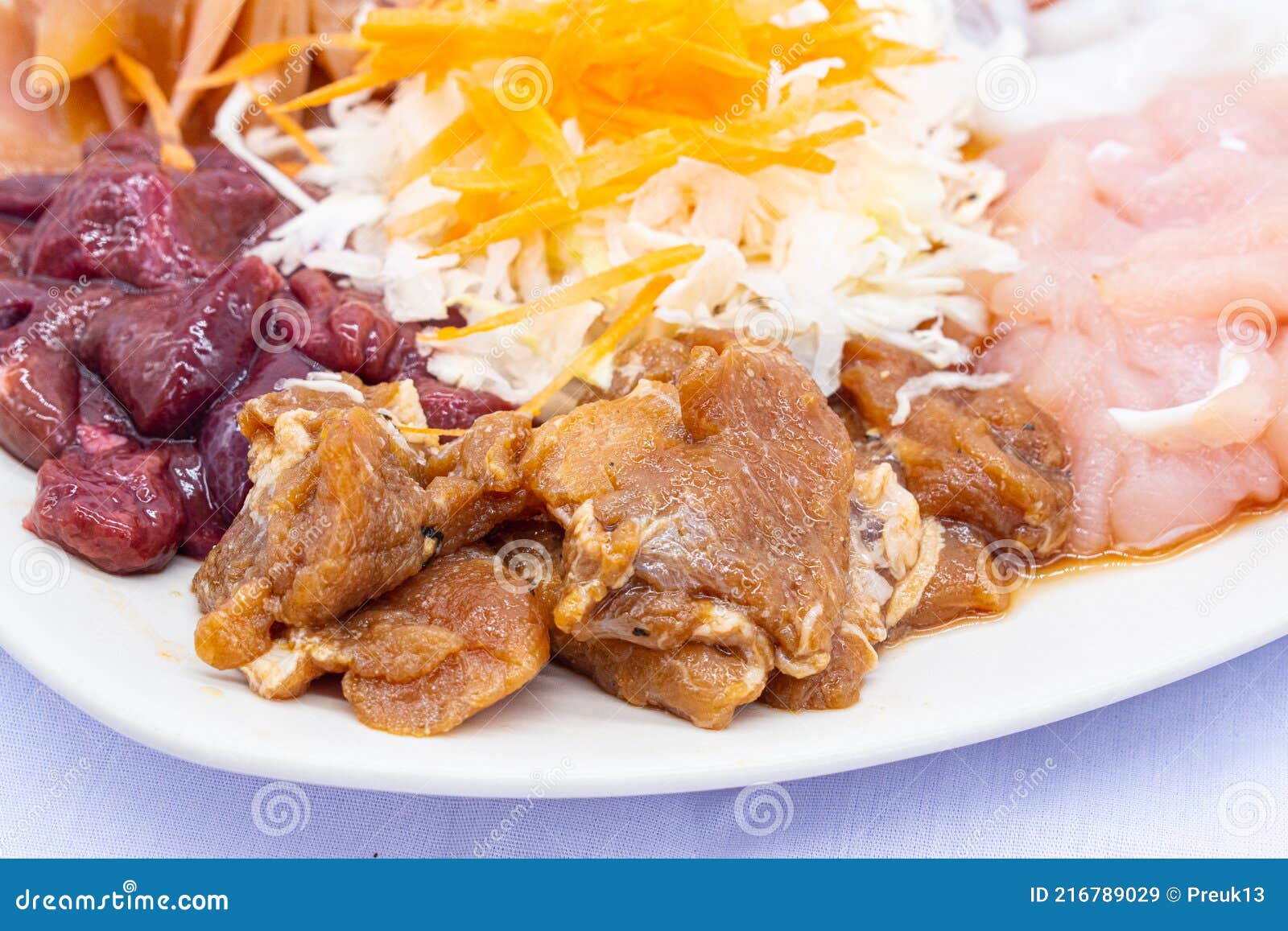 Chicken set for Shabu stock image. Image of meat, dish - 216789029