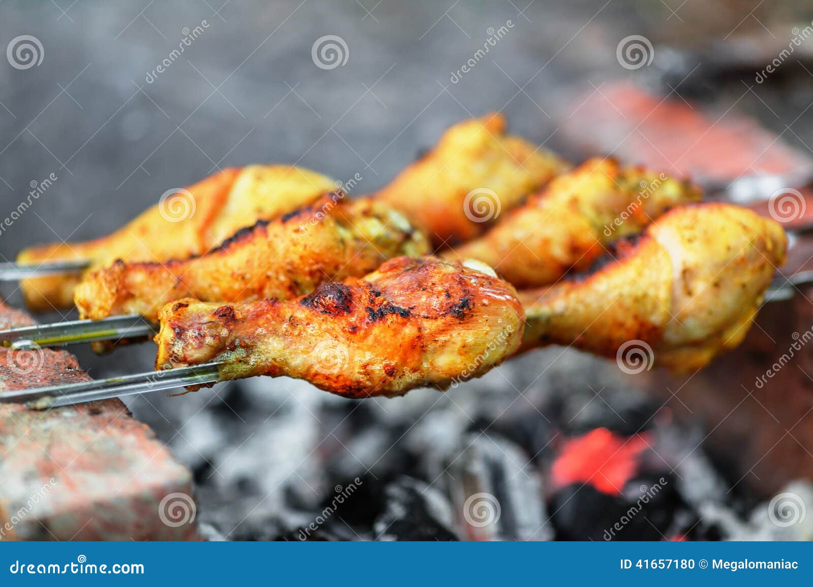 Chicken shashlik stock photo. Image of meat, refreshment - 41657180