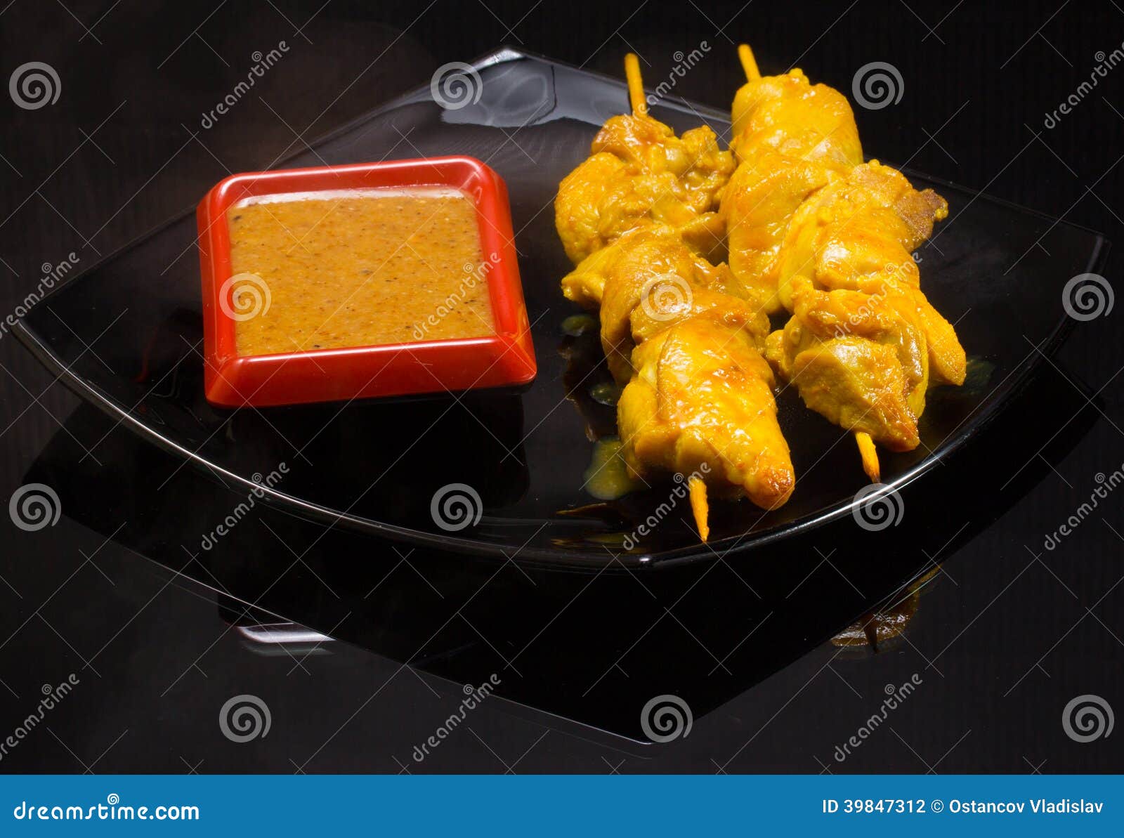 Chicken shashlik stock photo. Image of food, fresh, fried - 39847312