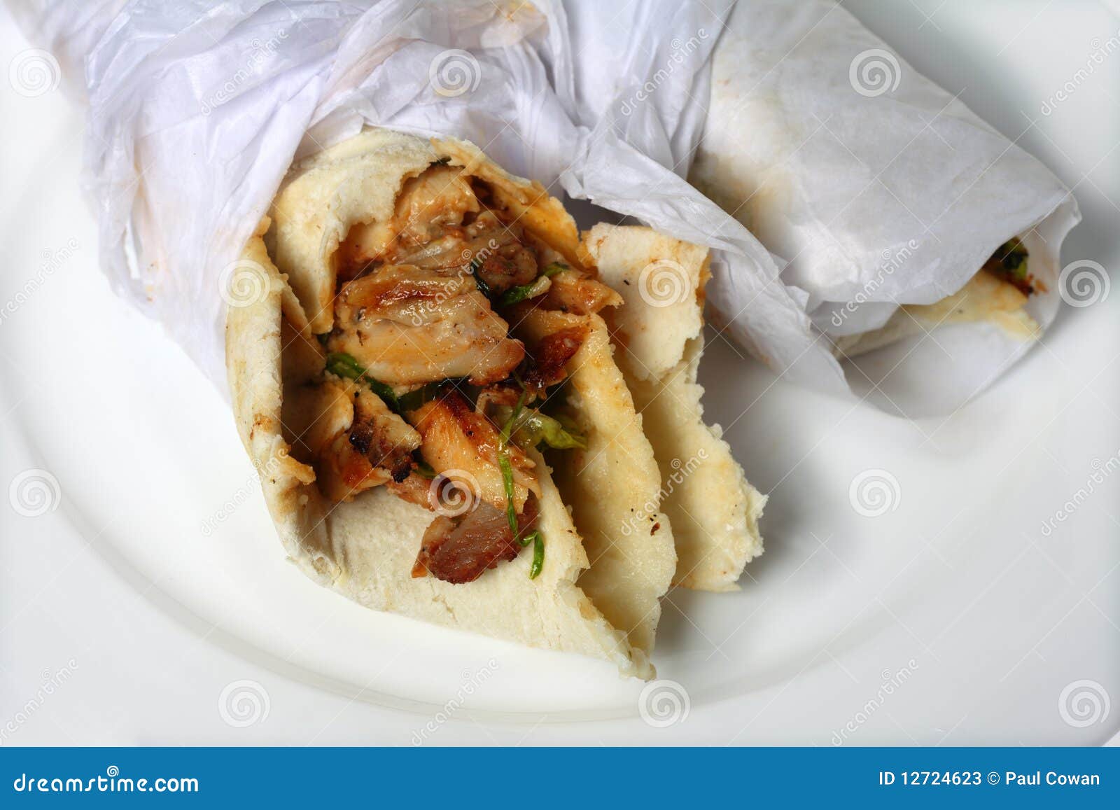 Chicken Shawarma And Rice Entree. Royalty-Free Stock Image ...
