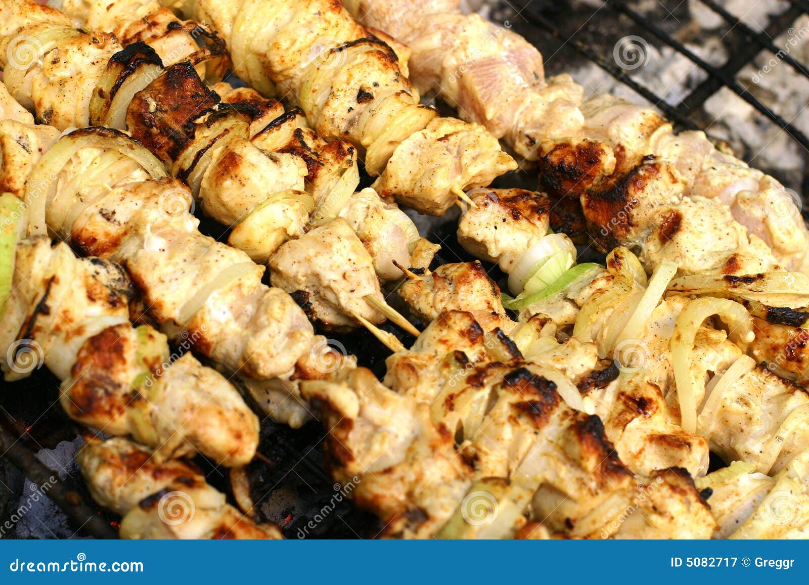 Chicken shish kebab stock image. Image of food, grill - 5082717