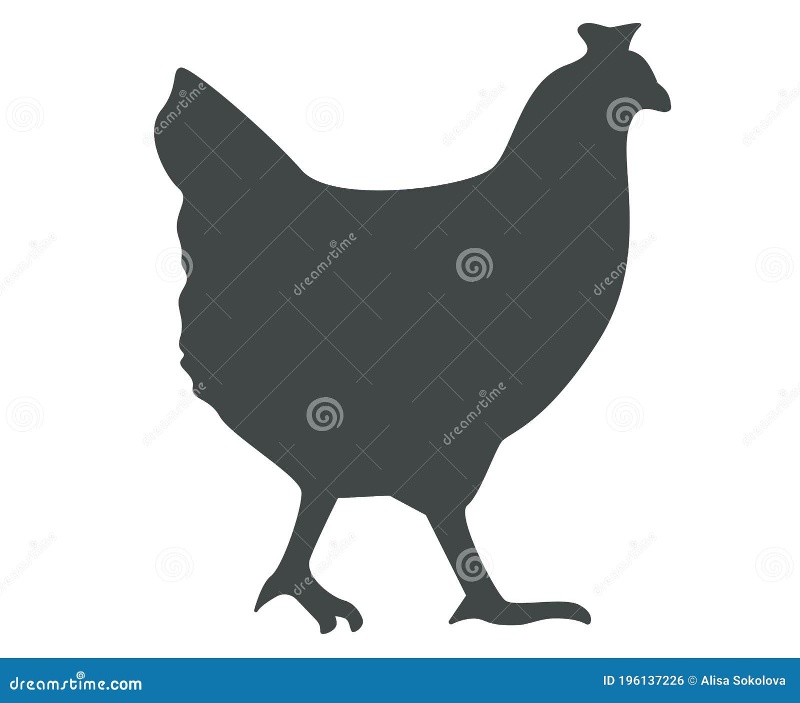 Chicken Silhouette Side View. Stock Vector - Illustration of bird ...