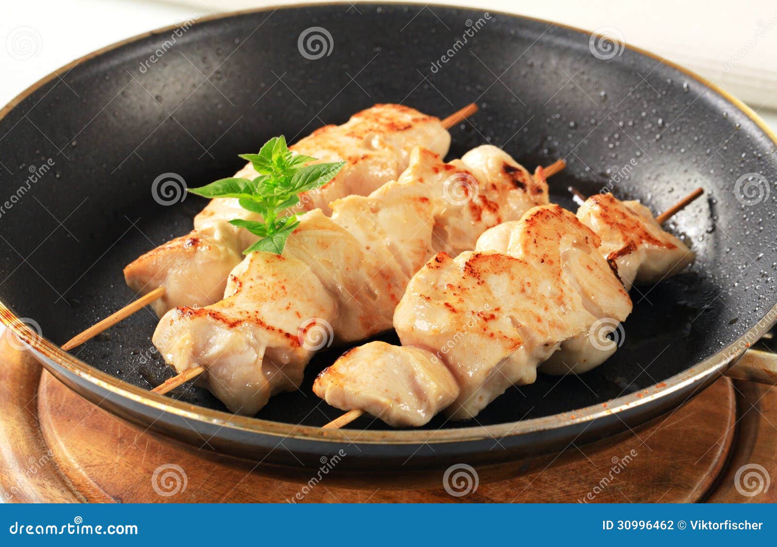 Chicken skewers stock photo. Image of kebabs, chunks - 30996462