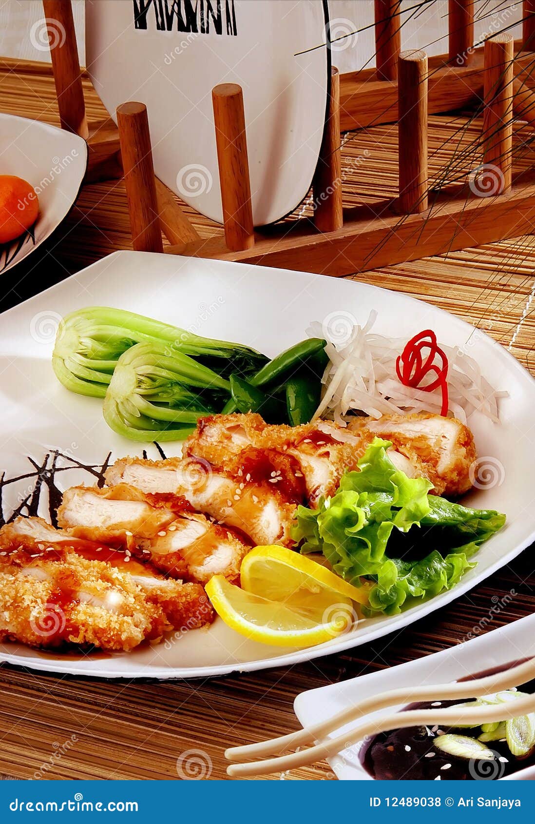 Chicken slice stock photo. Image of slice, lemon, meals - 12489038