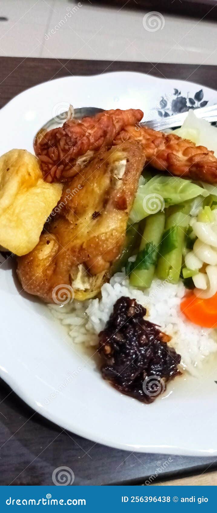 Chicken Soup Ricechicken Soup Rice Chilli Sauce Stock Photo - Image of ...