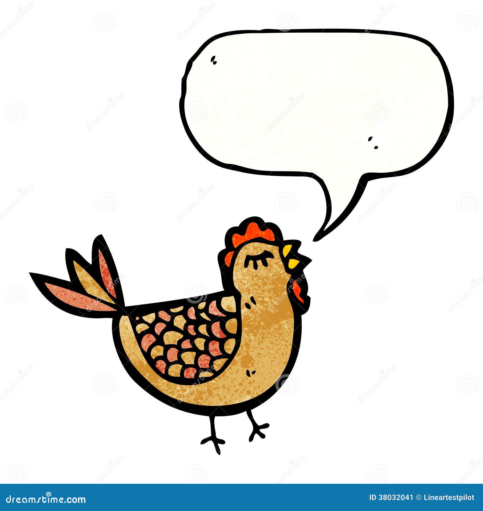 Chicken with Speech Bubble Cartoon Stock Vector - Illustration of ...