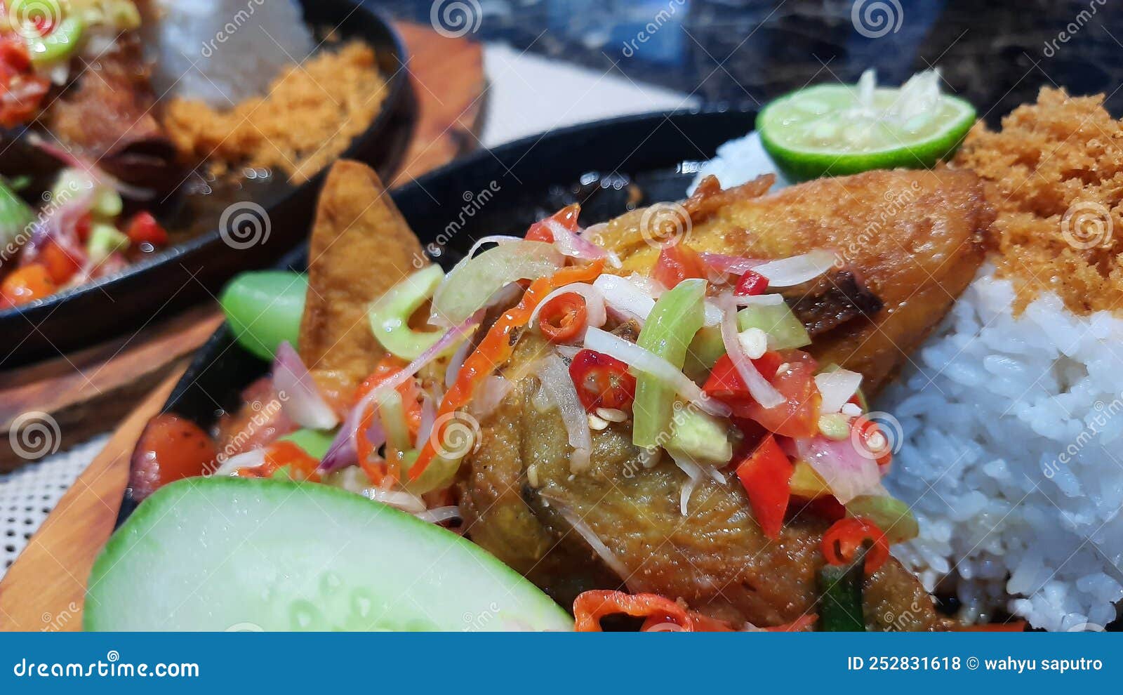 Chicken Spicy with Hotplate Stock Photo - Image of food, meat: 252831618