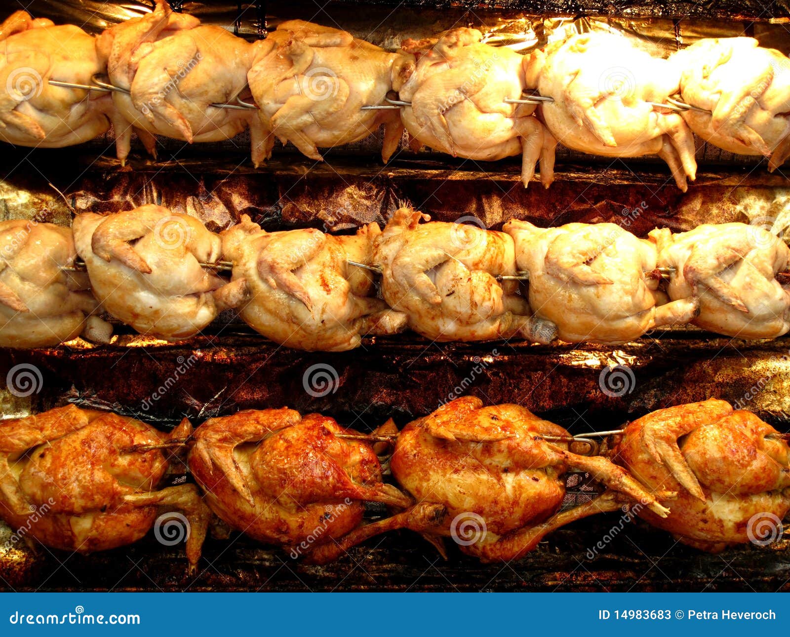 Chicken on a spit stock image. Image of greasy, animal - 14983683