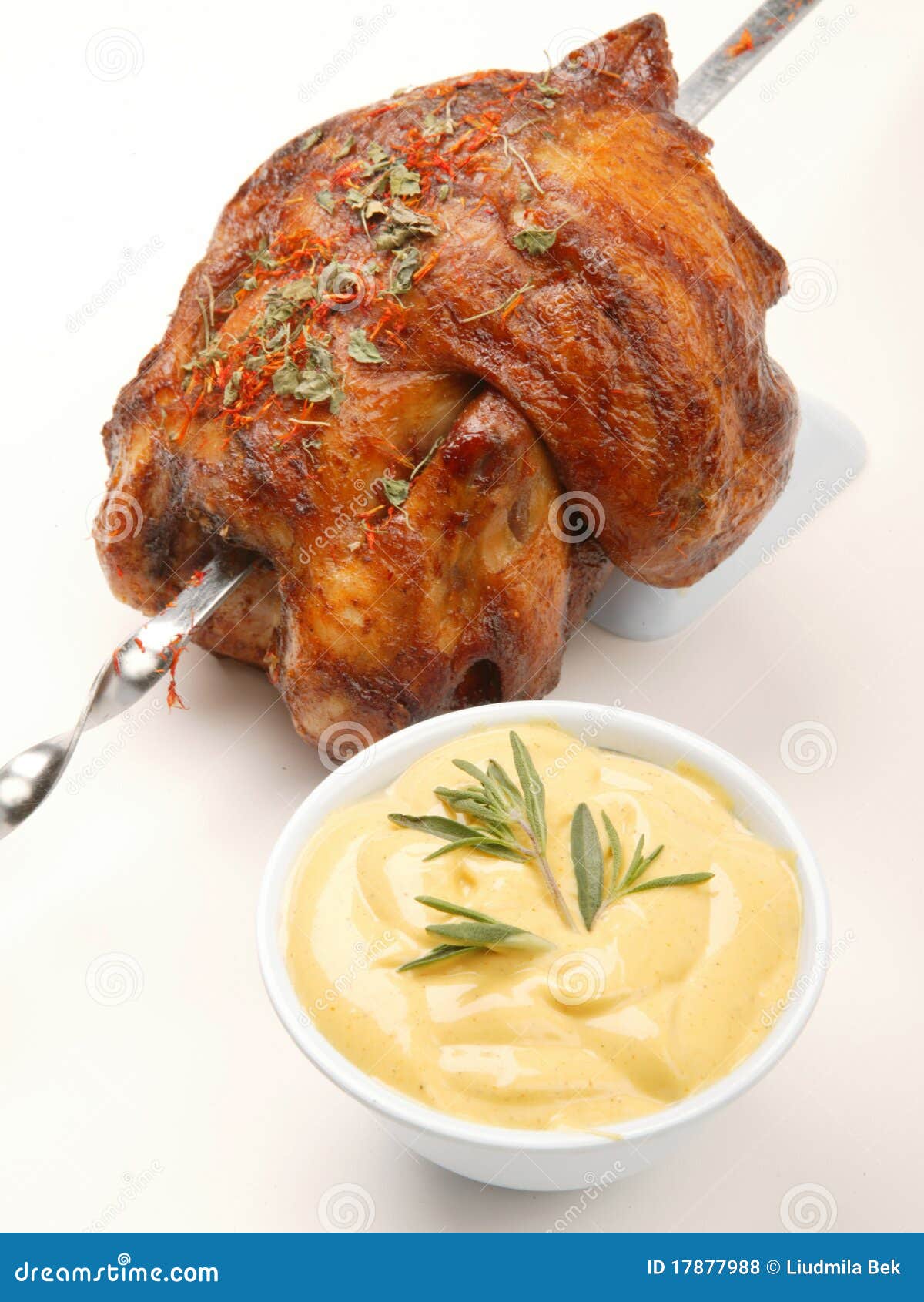 Chicken on spit stock photo. Image of fried, buffet, spit - 17877988
