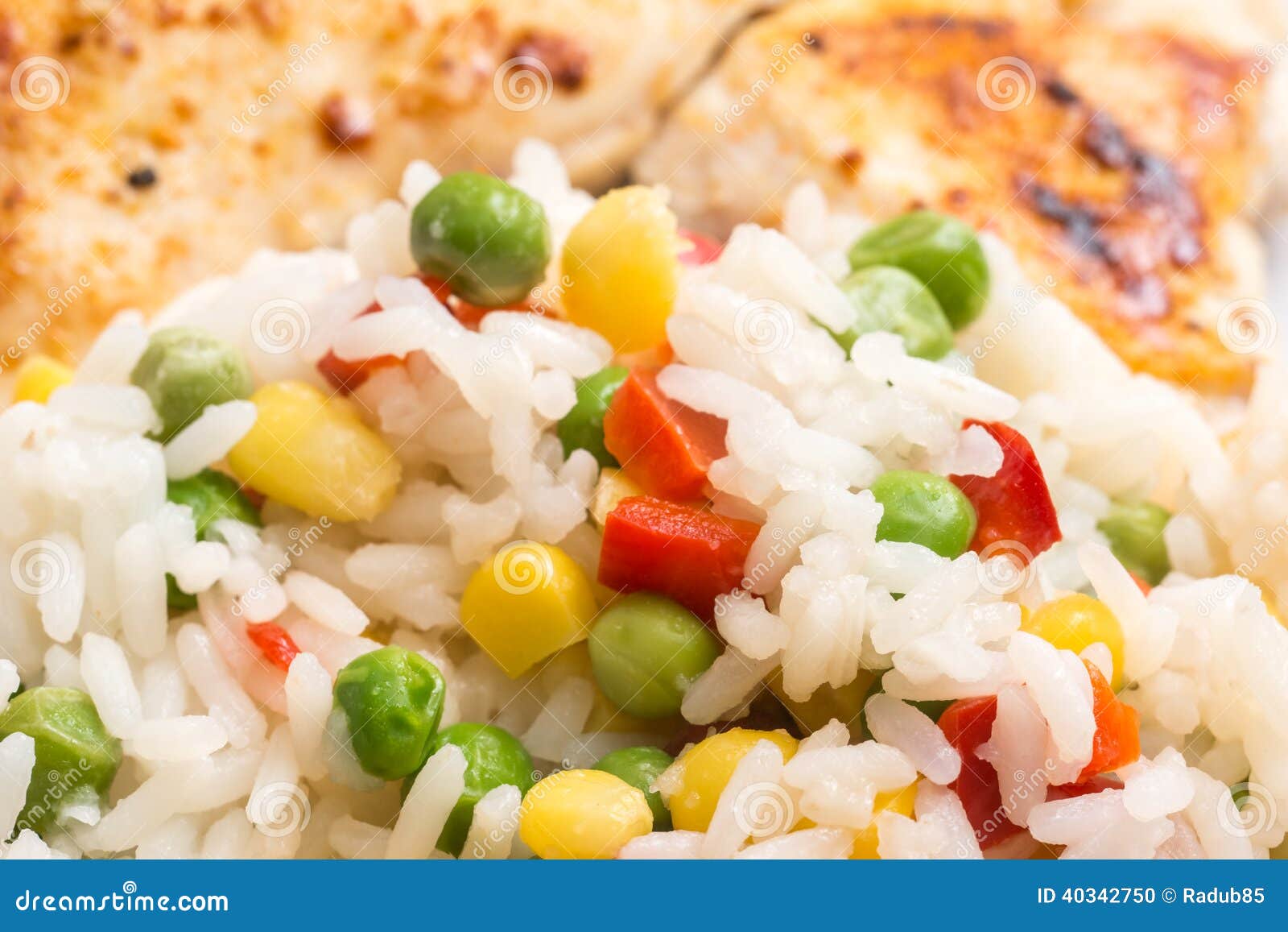 Chicken Stake and Rice stock photo. Image of curry, cuisine - 40342750