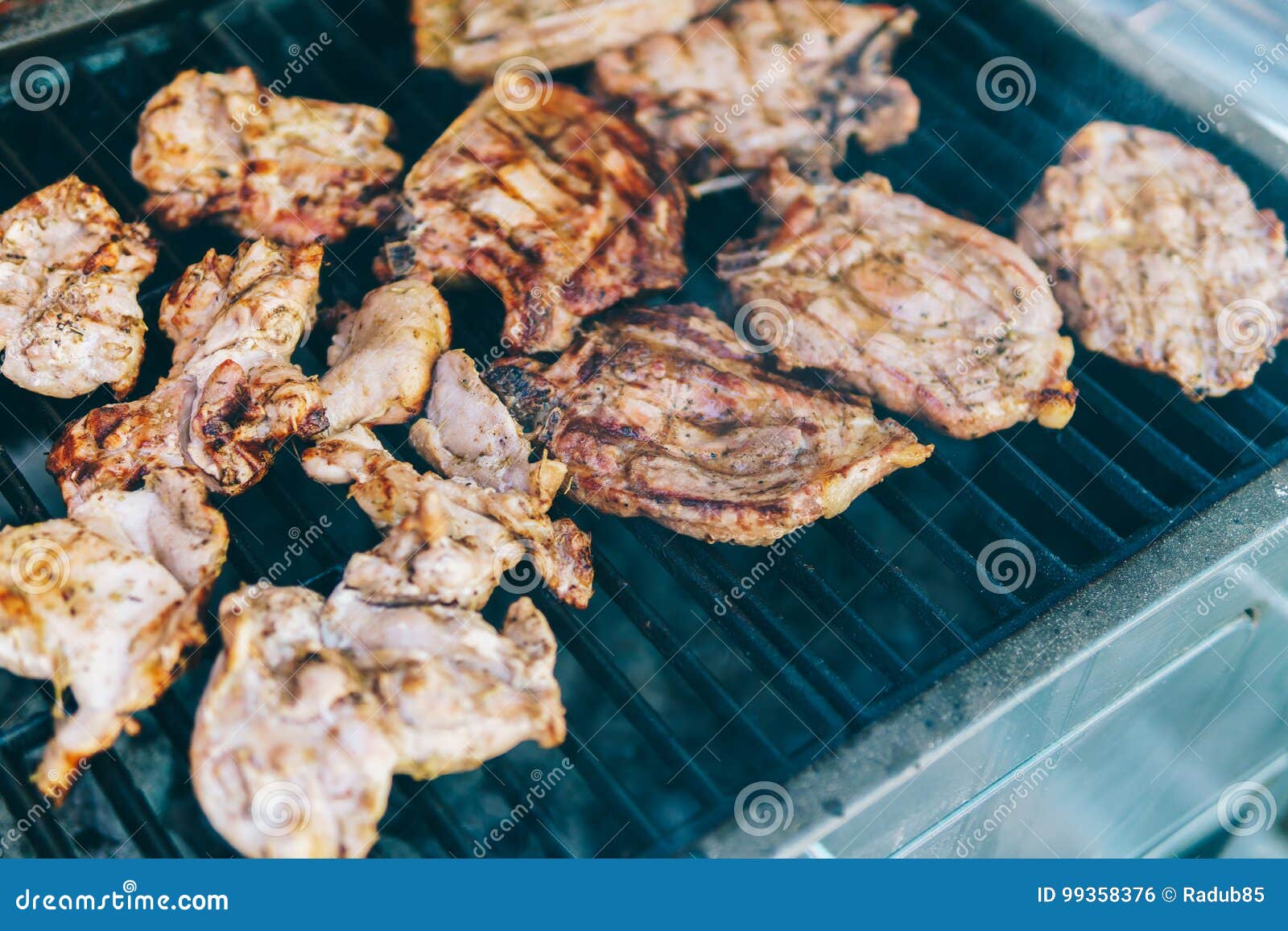 Chicken Stakes on Barbecue stock photo. Image of barbeque - 99358376