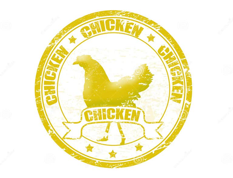 Chicken stamp stock vector. Illustration of customer - 16768334