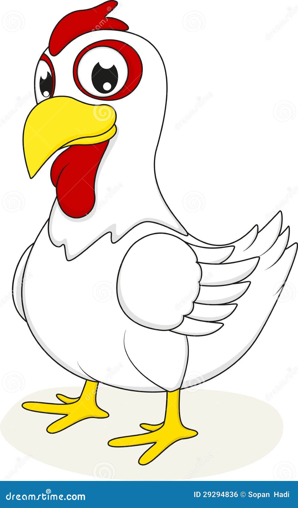 Chicken Standing on White stock vector. Illustration of bird - 29294836