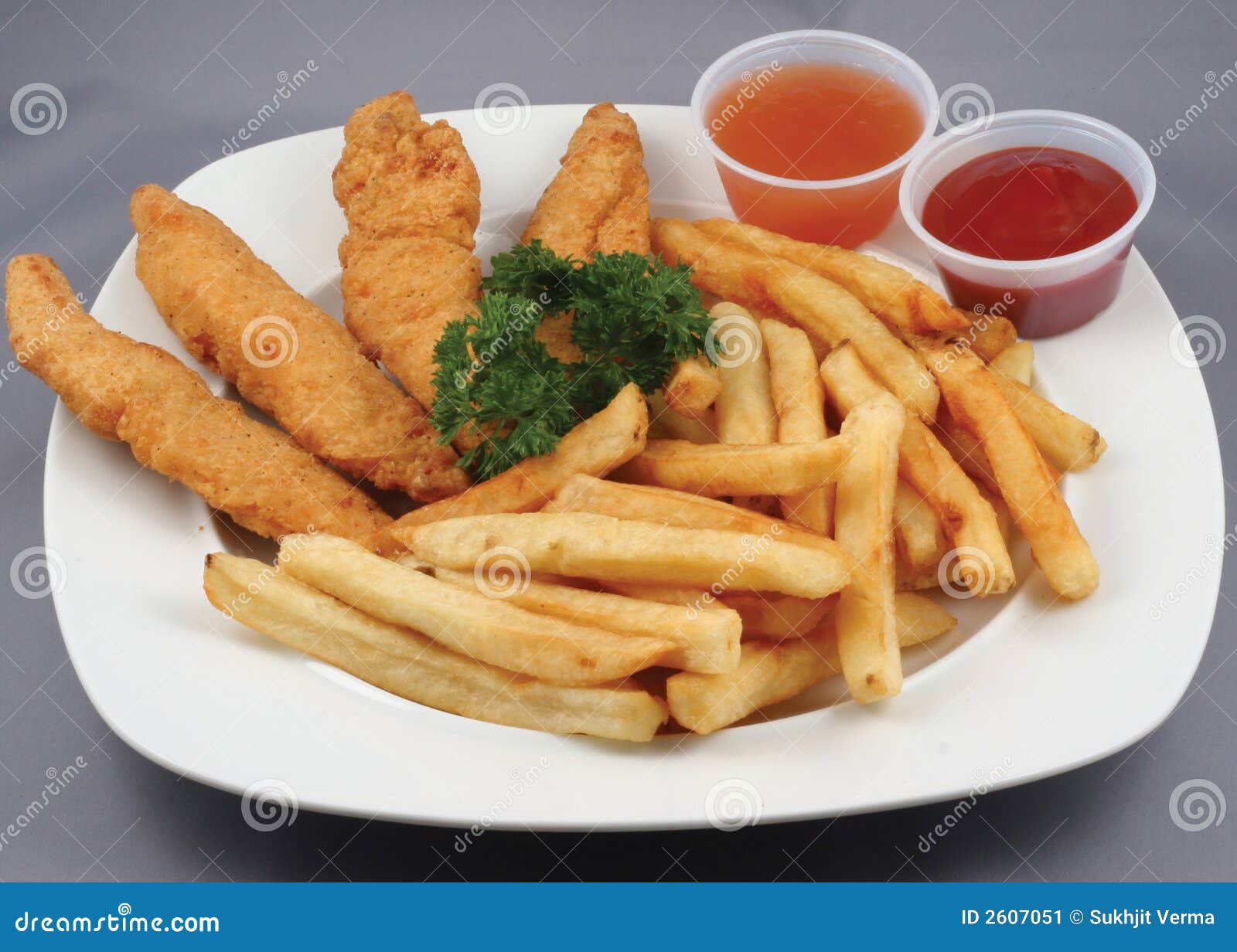 Chicken Strips With Mustard Dipping Sauce Stock Photography ...