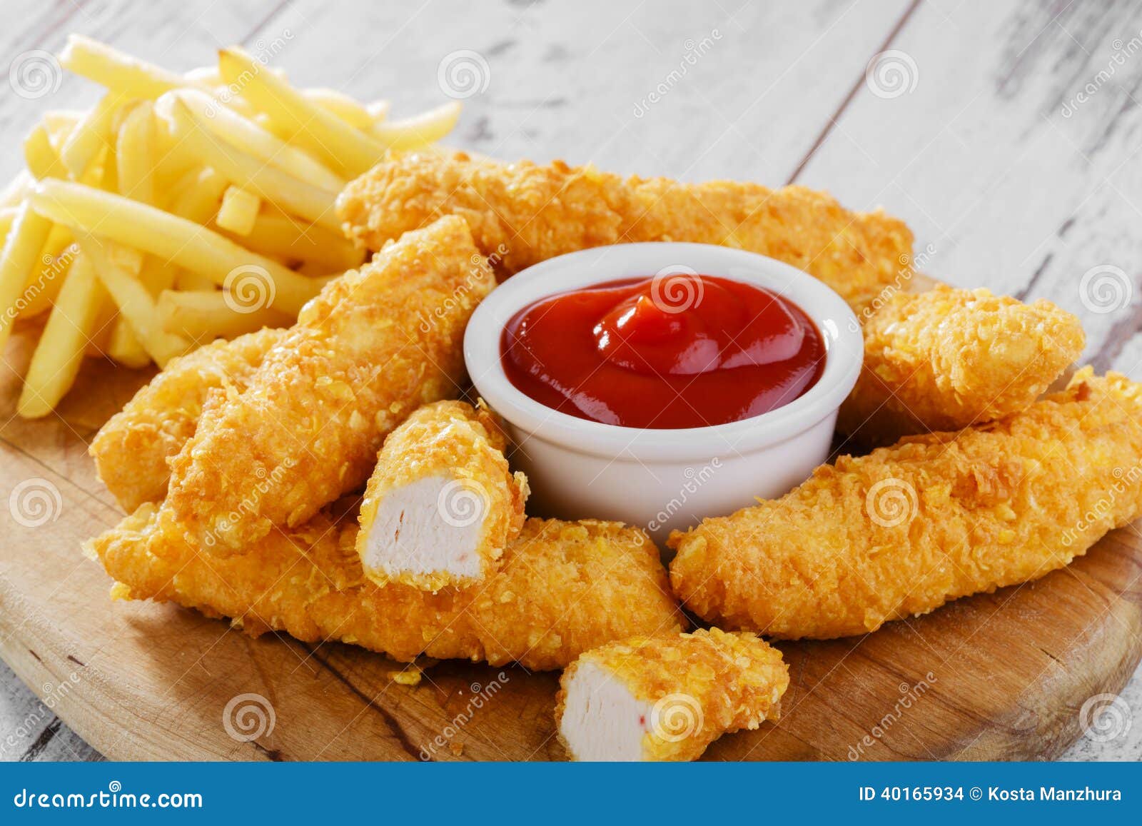 Chicken stripsyÂ stock photo. Image of meal, food, snack - 40165934