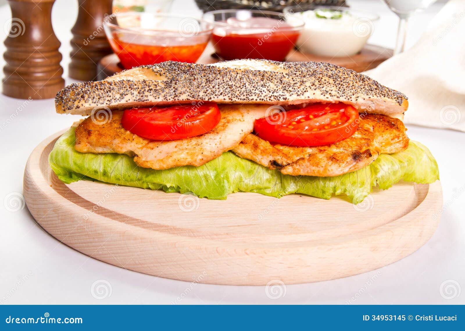 Chicken sub stock image. Image of background, slice, picnic - 34953145