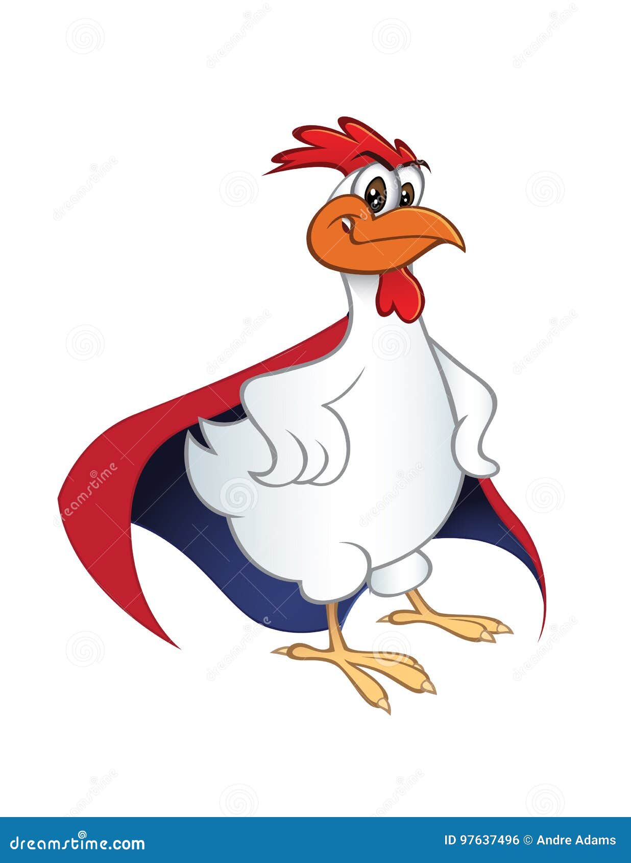 Brave Chicken Cartoon Vector | CartoonDealer.com #16453929