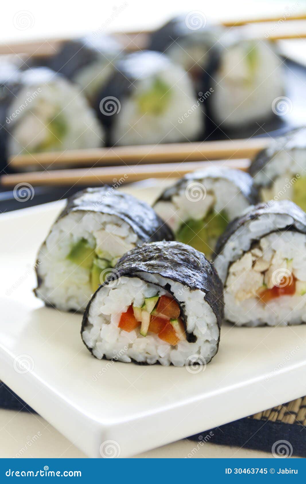 Chicken Sushi stock image. Image of gastronomy, fresh - 30463745