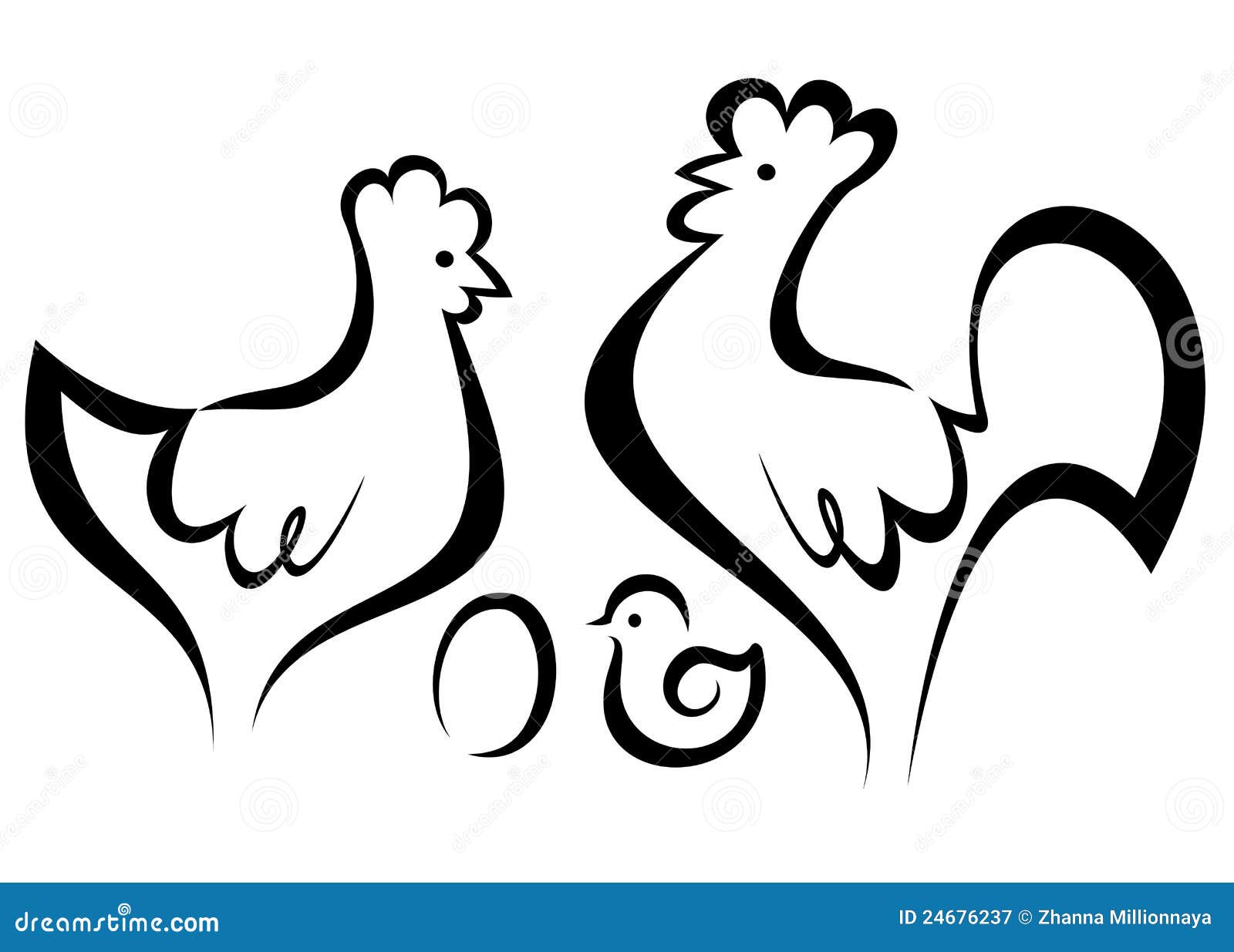 Chicken Symbols Set Cartoon Vector | CartoonDealer.com #24676237
