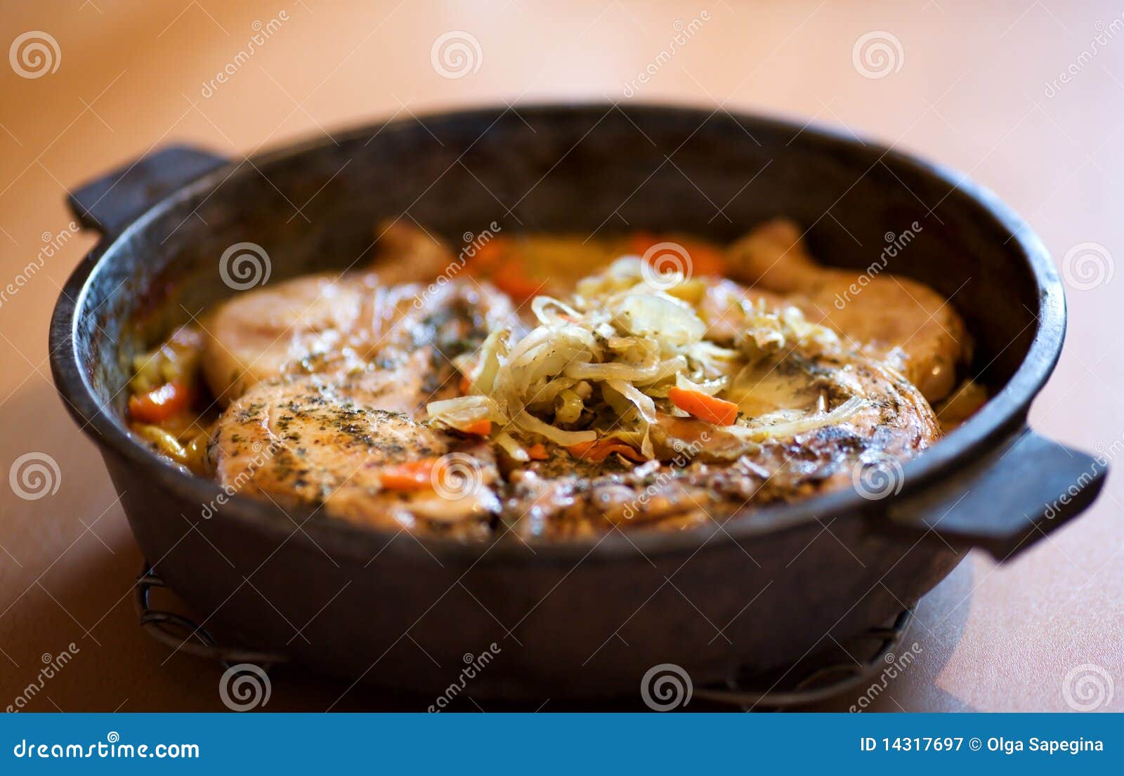 Chicken Tabaka Traditional Georgian Dish White Background Top View ...