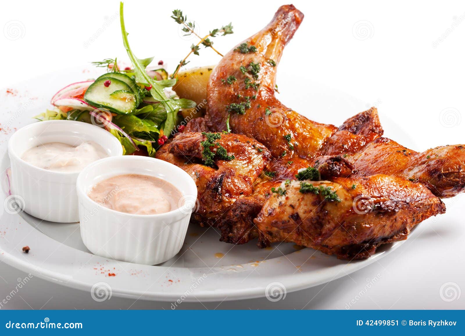Chicken Tabaka stock image. Image of closeup, cooked - 42499851