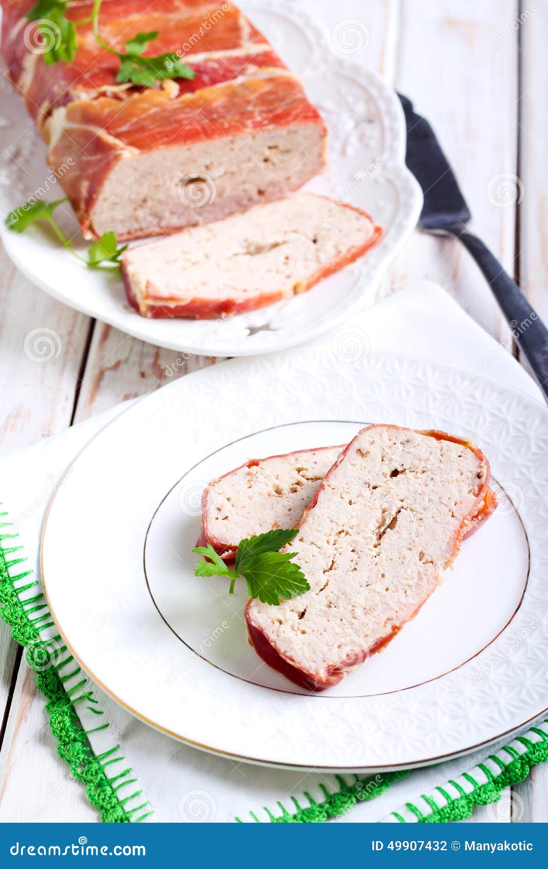 Chicken terrine stock photo. Image of food, pate, bacon - 49907432