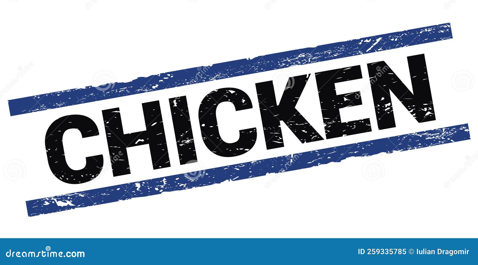 CHICKEN Text on Black-blue Rectangle Stamp Sign Stock Illustration ...