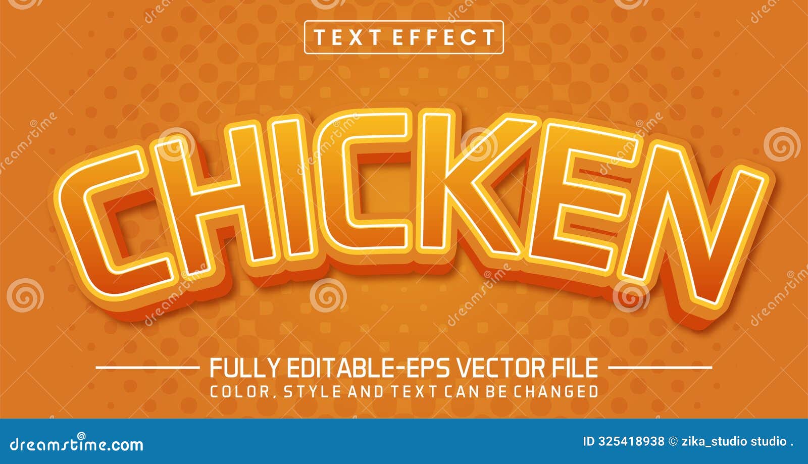 Chicken Text Editable Style Effect Stock Vector - Illustration of ...