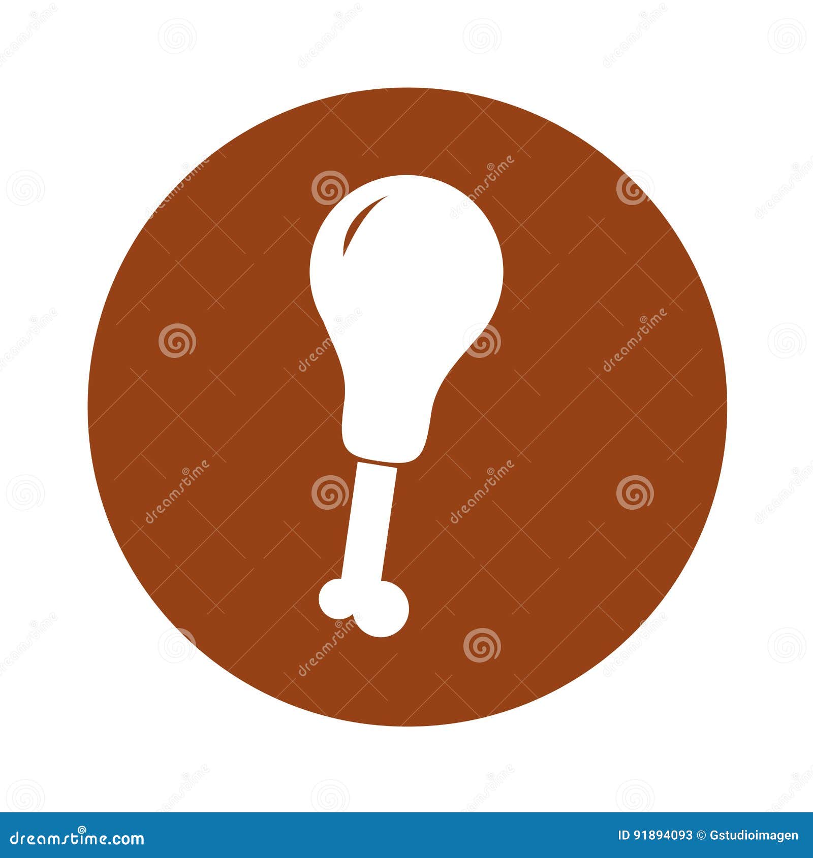 Chicken Thigh Vector Illustration Stock Vector - Illustration of flat ...