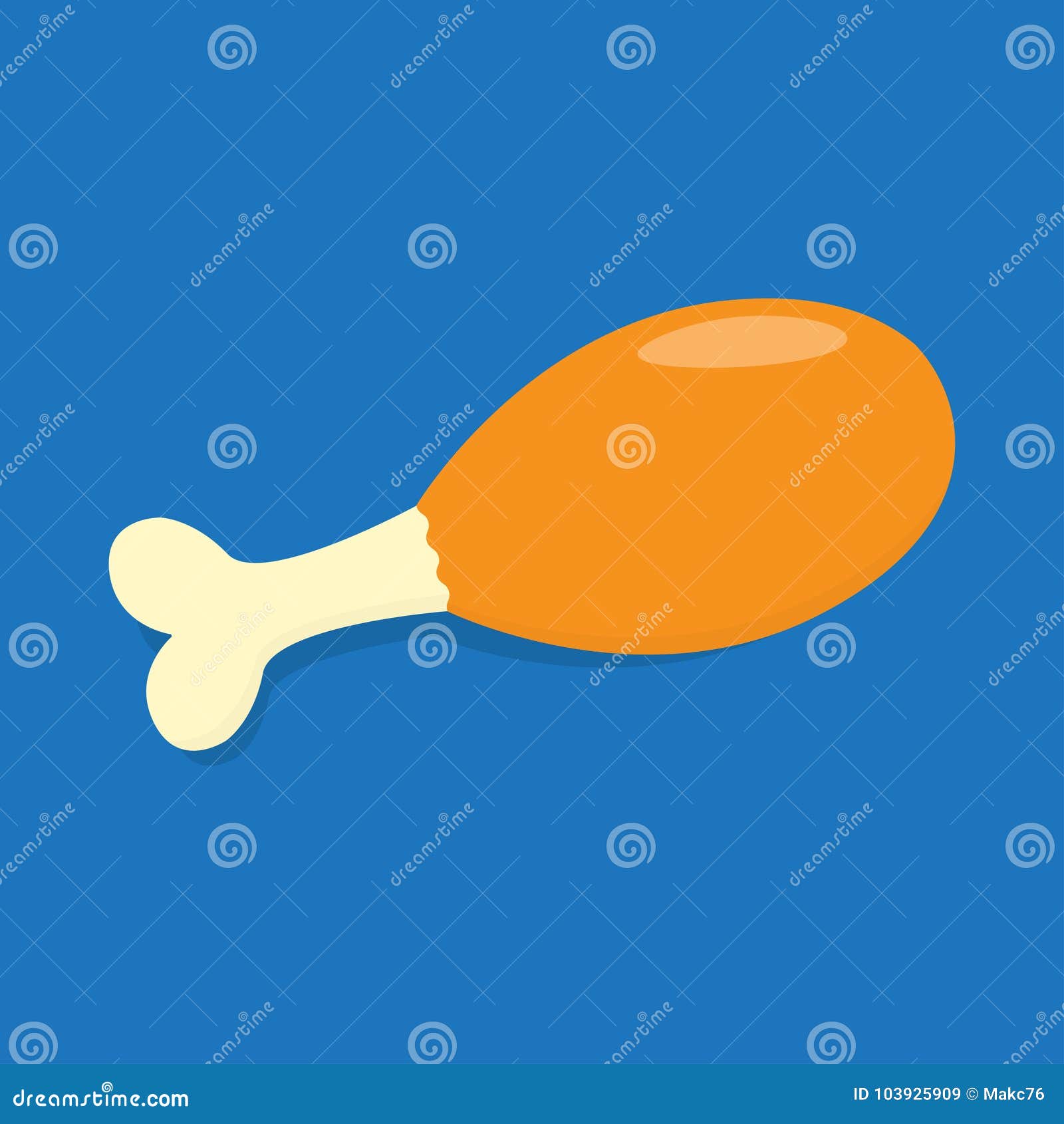 Chicken Thighs Icon, Chicken Legs Cartoon Vector | CartoonDealer.com ...