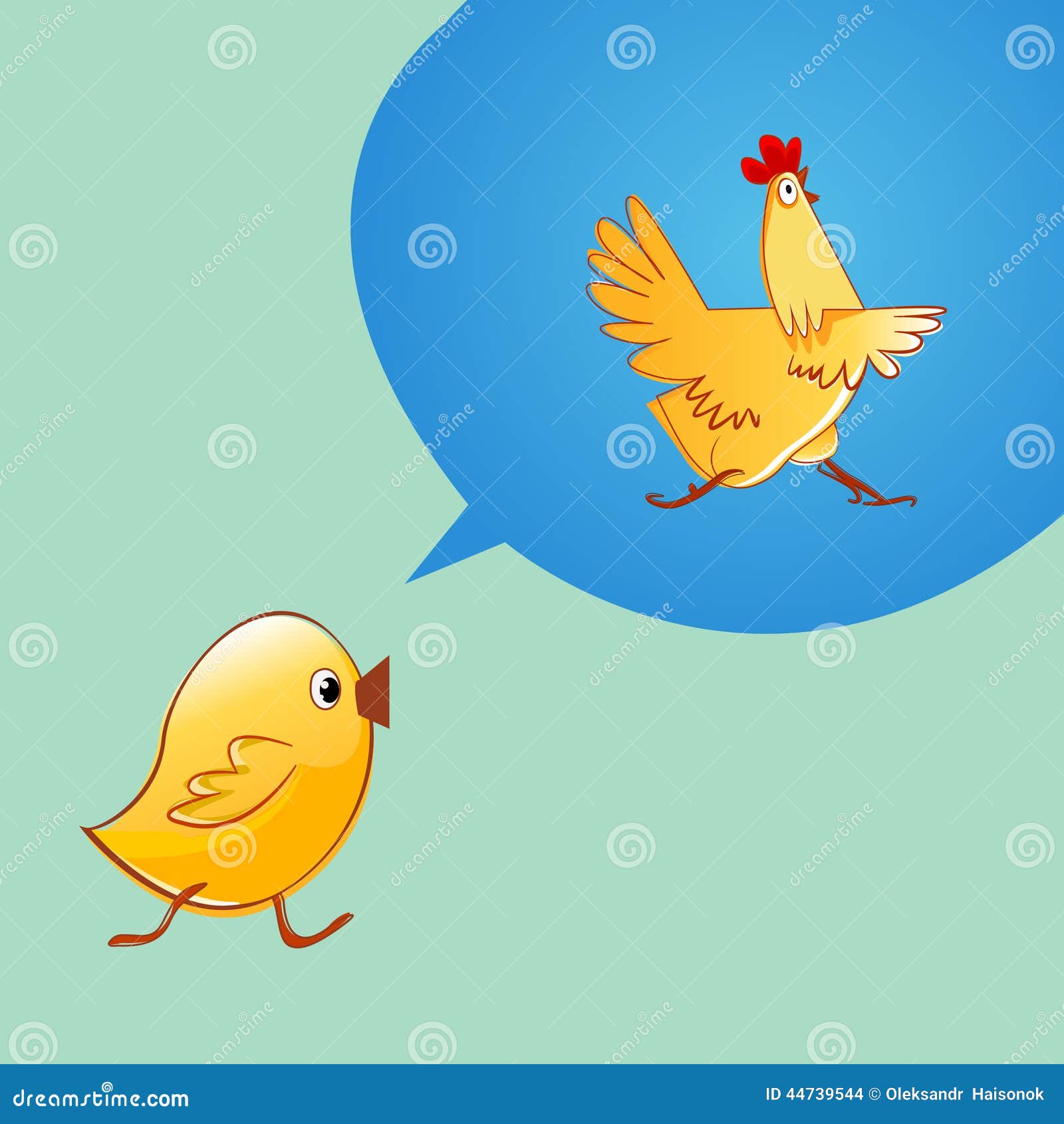 Chicken, Thinking that it Would Be a Chicken Stock Vector ...