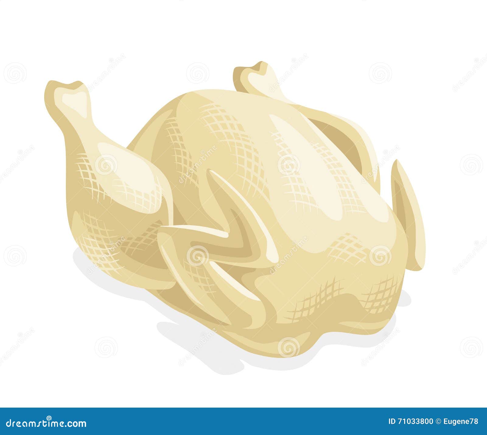Chicken or turkey boiled stock vector. Illustration of turkey - 71033800