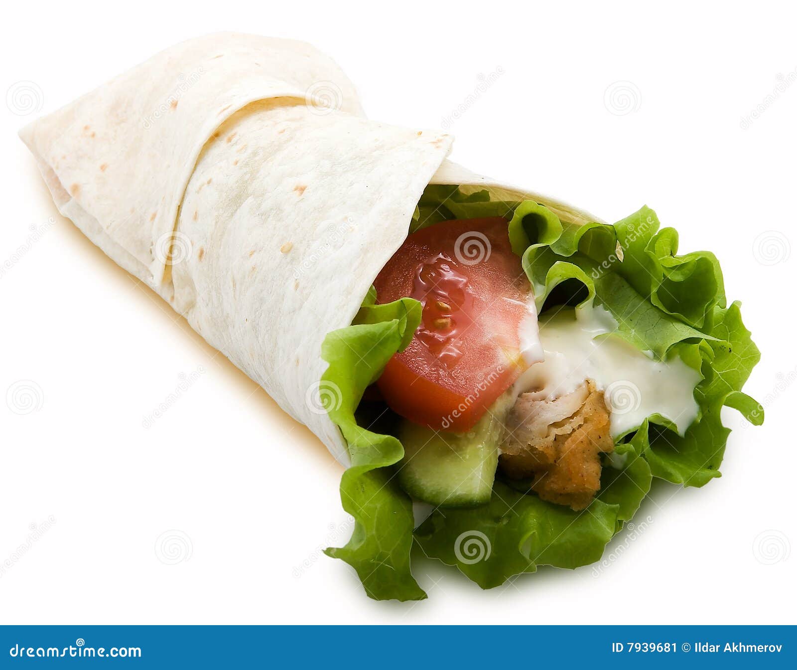 Chicken twister stock image. Image of snack, burger, isolated - 7939681