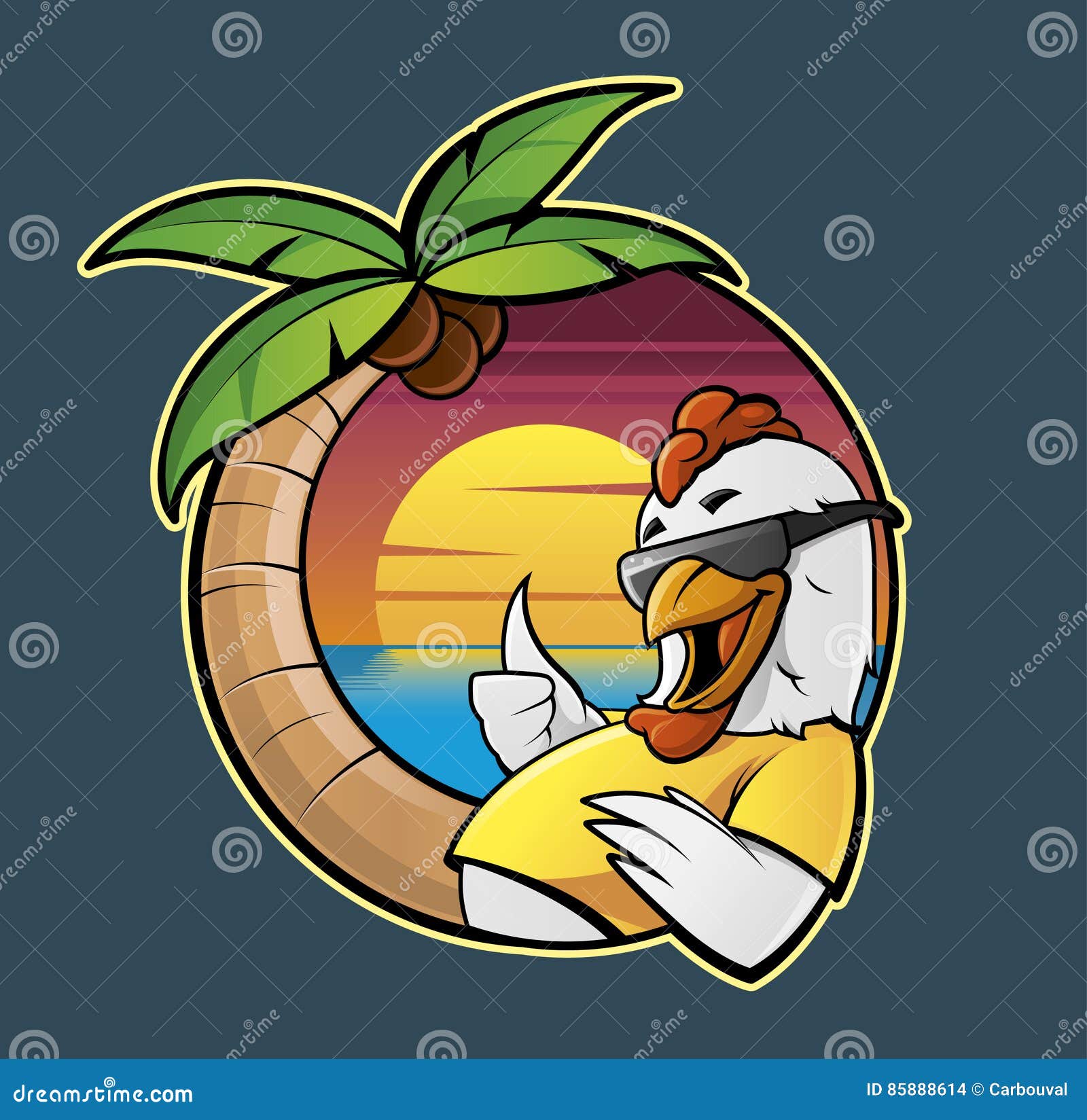 Chicken vacations stock illustration. Illustration of chicken - 85888614