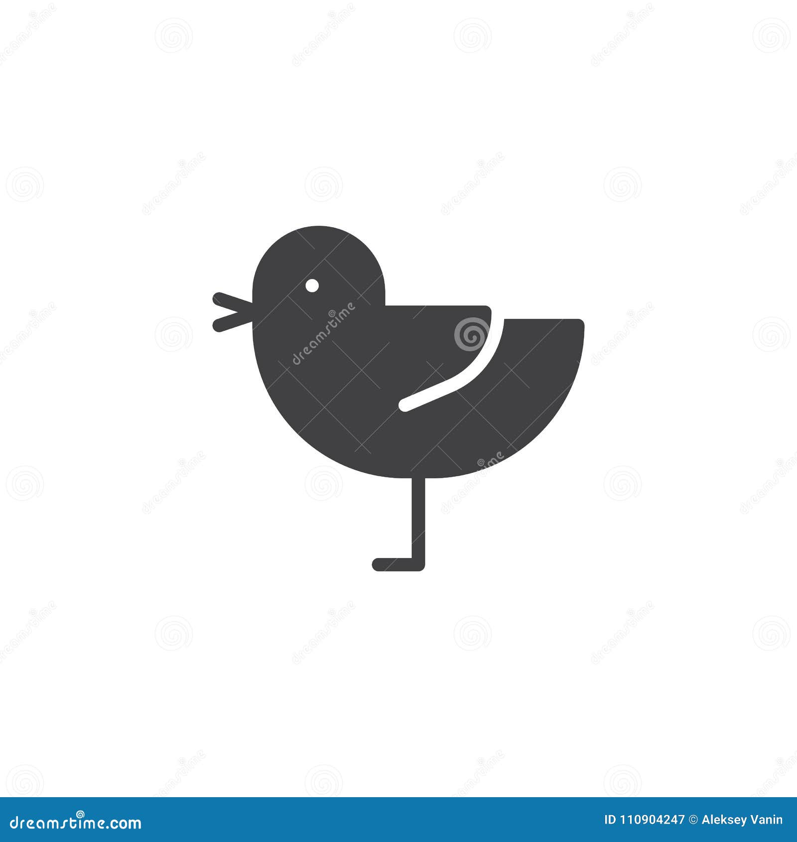 Chicken vector icon stock vector. Illustration of solid - 110904247