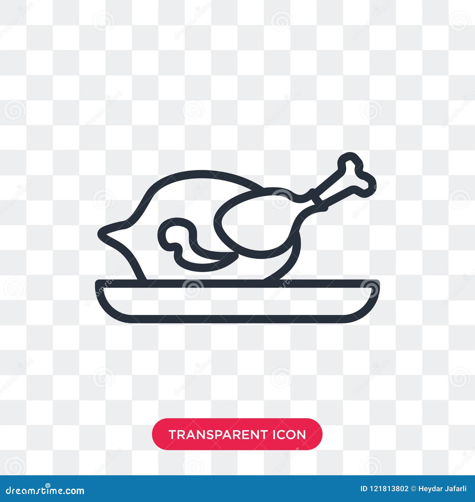 Chicken Vector Icon Isolated on Transparent Background, Chicken Logo ...