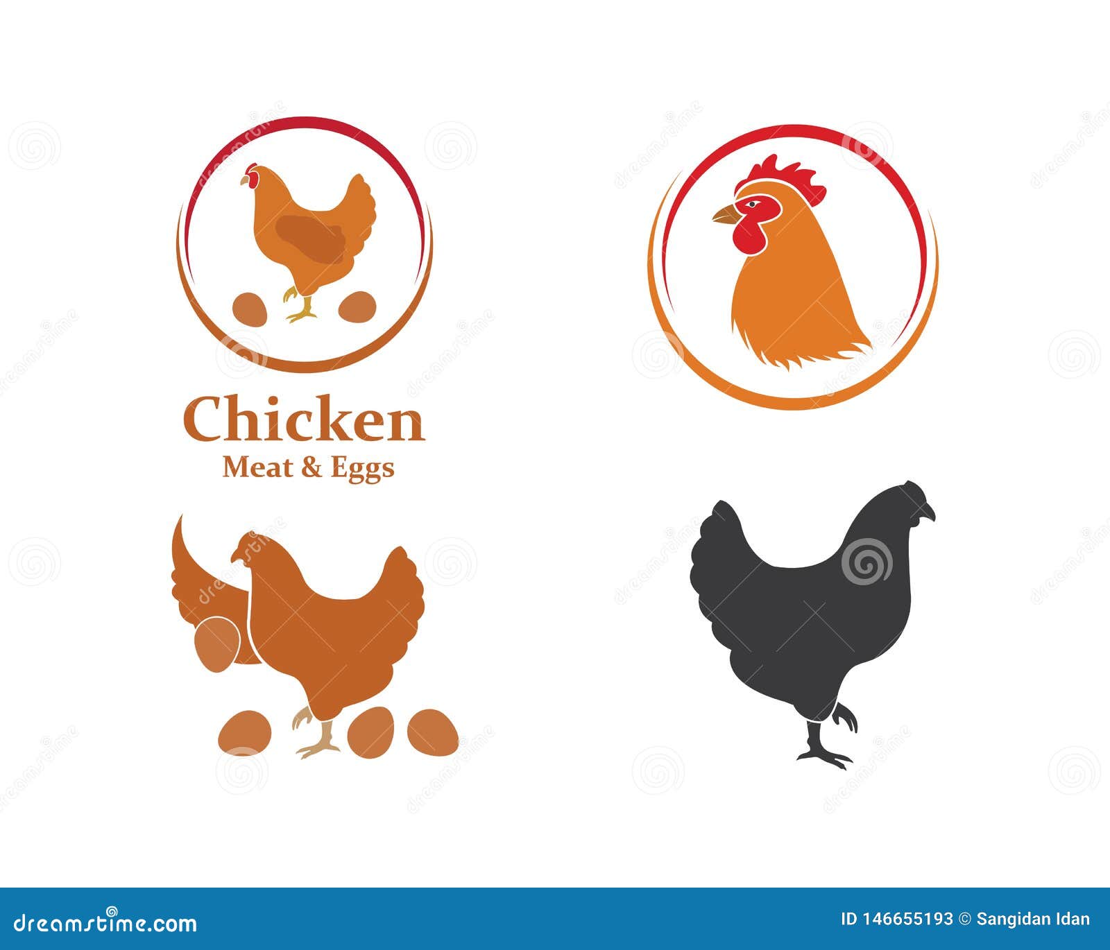 Chicken Vector Illustration Stock Vector - Illustration of icon, farm ...