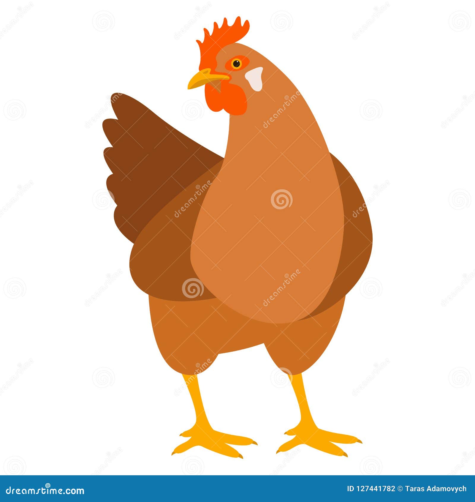 Chicken Vector Illustration Flat Style Front Stock Vector ...