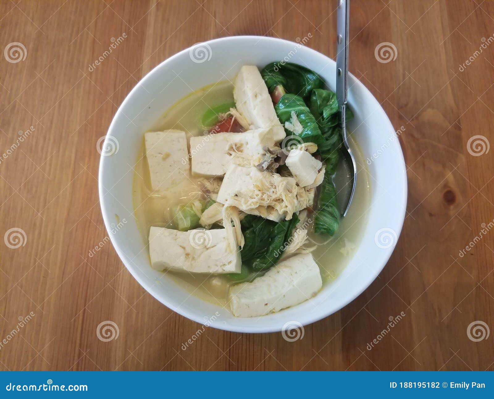 Chicken Vegetable Tufo Soup Stock Photo - Image of plant, chicken ...