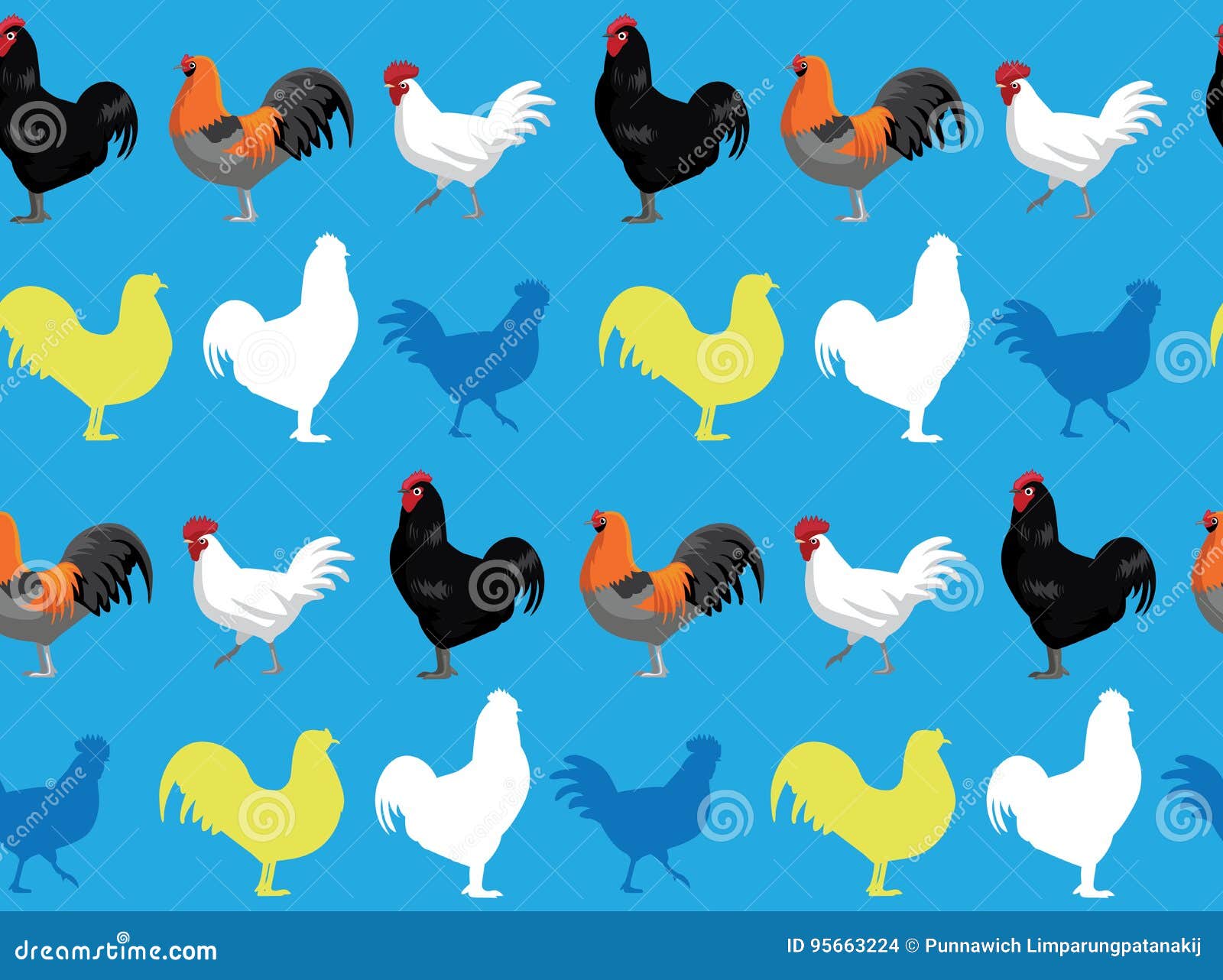 Chicken Wallpaper 3 stock vector. Illustration of wallpaper - 95663224